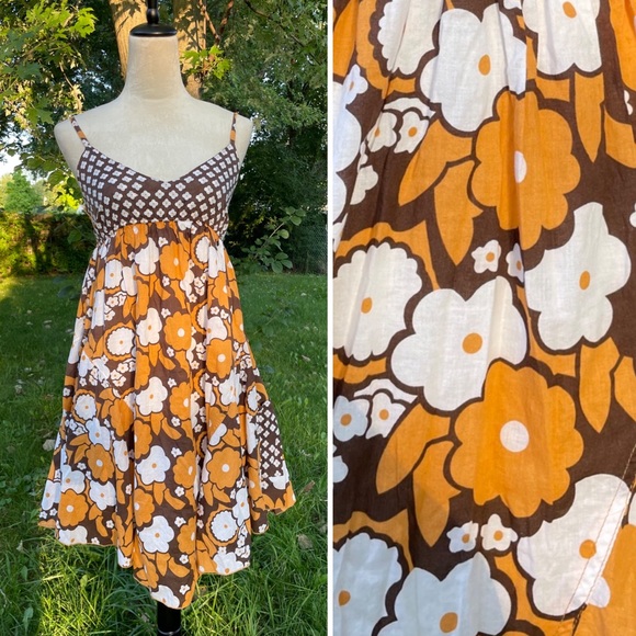 Vintage | Dresses | Vintage Mph Collections Empire Waist Shirred Back ...